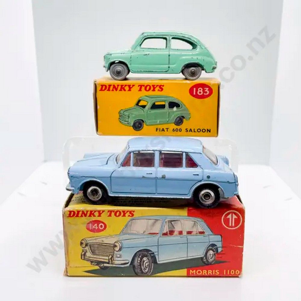 Dinky Boxed Morris 1100 and Fiat 600 Saloon Playworn - Branded - Dinky ...