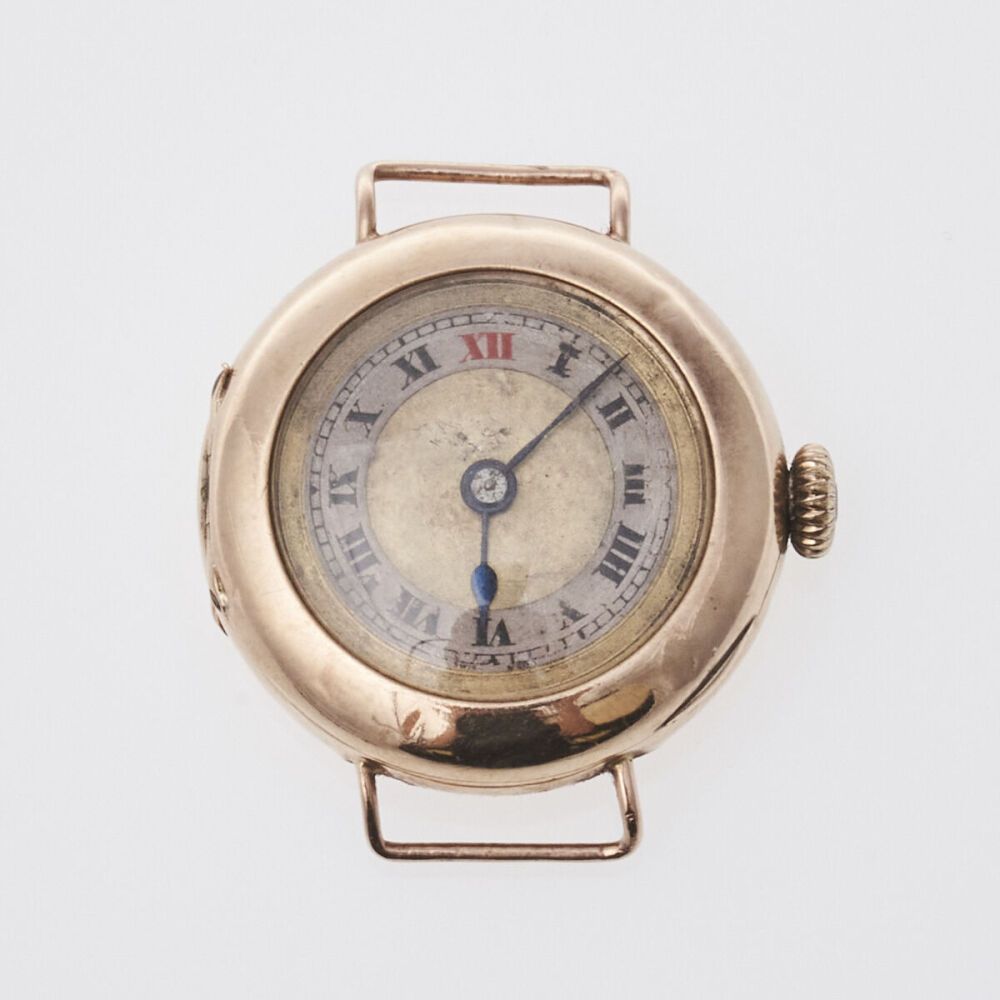 1916 Swiss-made 9ct Gold Wristwatch with London Import Hallmark - Boxes ...