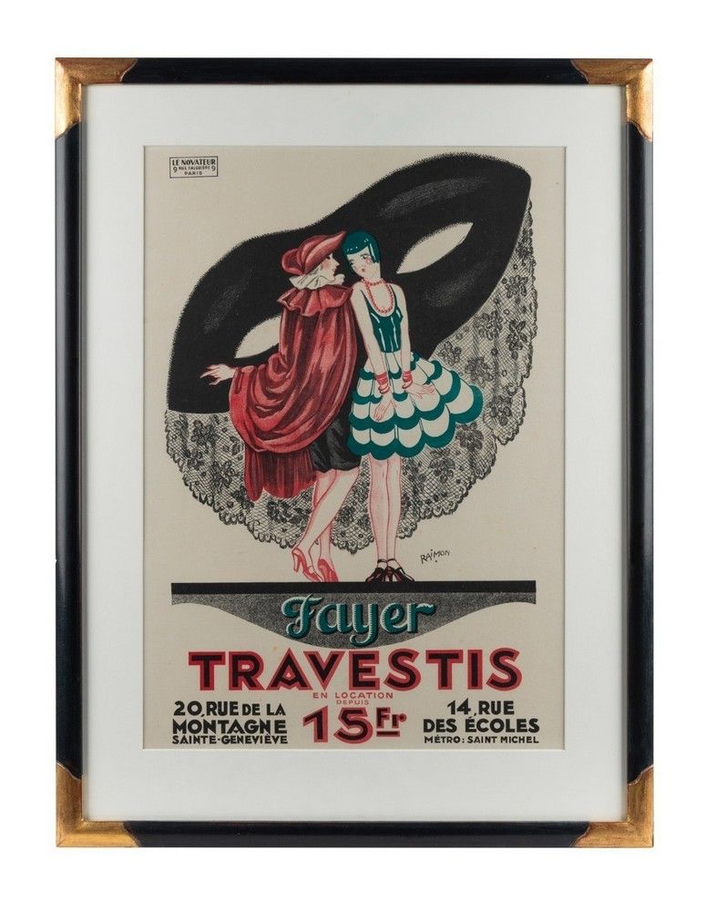 "Fayer Travestis" Vintage French Lithograph Poster by Raimon - Prints ...