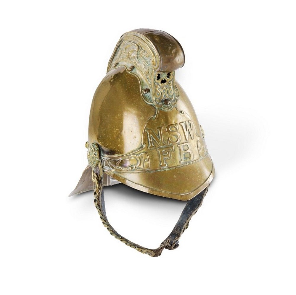 Brass NSW Fire Brigade Helmet with Dragon Crest Decoration - Headwear ...