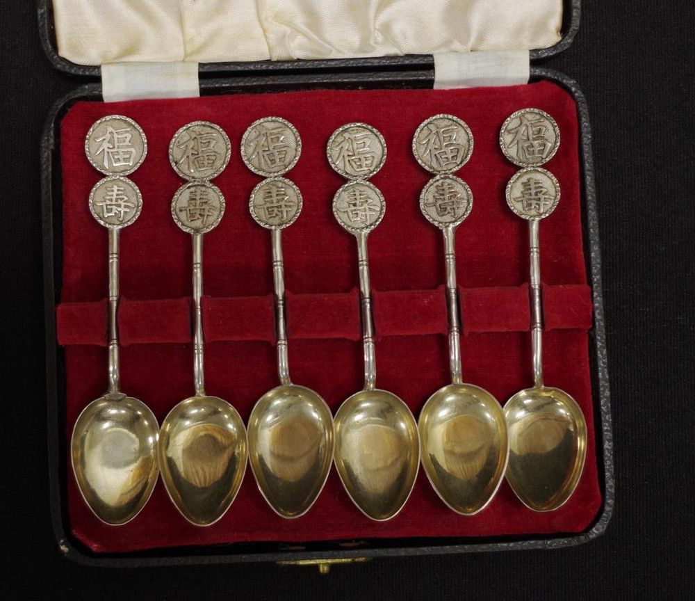 Chinese Silver Teaspoons Set by Wingono (53g) - Zother - Oriental