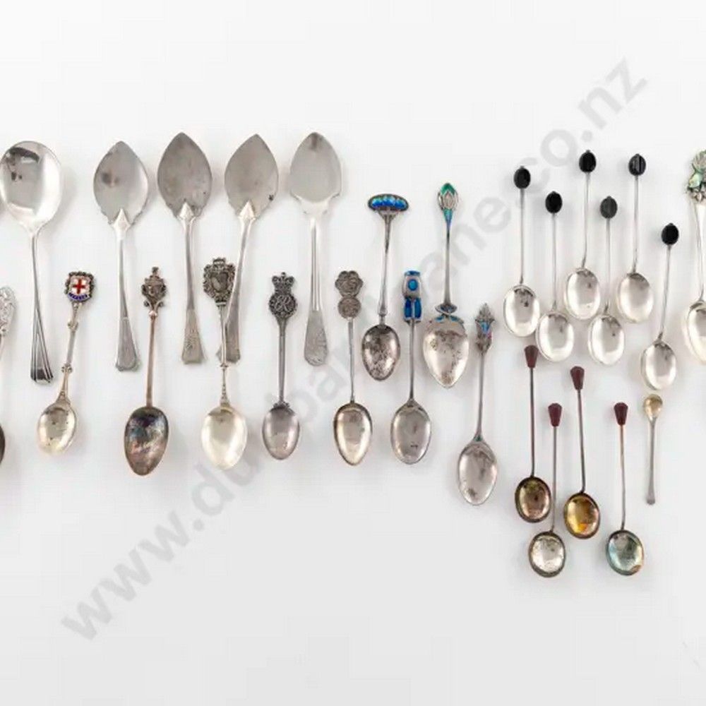 Assorted Sterling Silver Spoons Collection - 316g - Art Nouveau ...