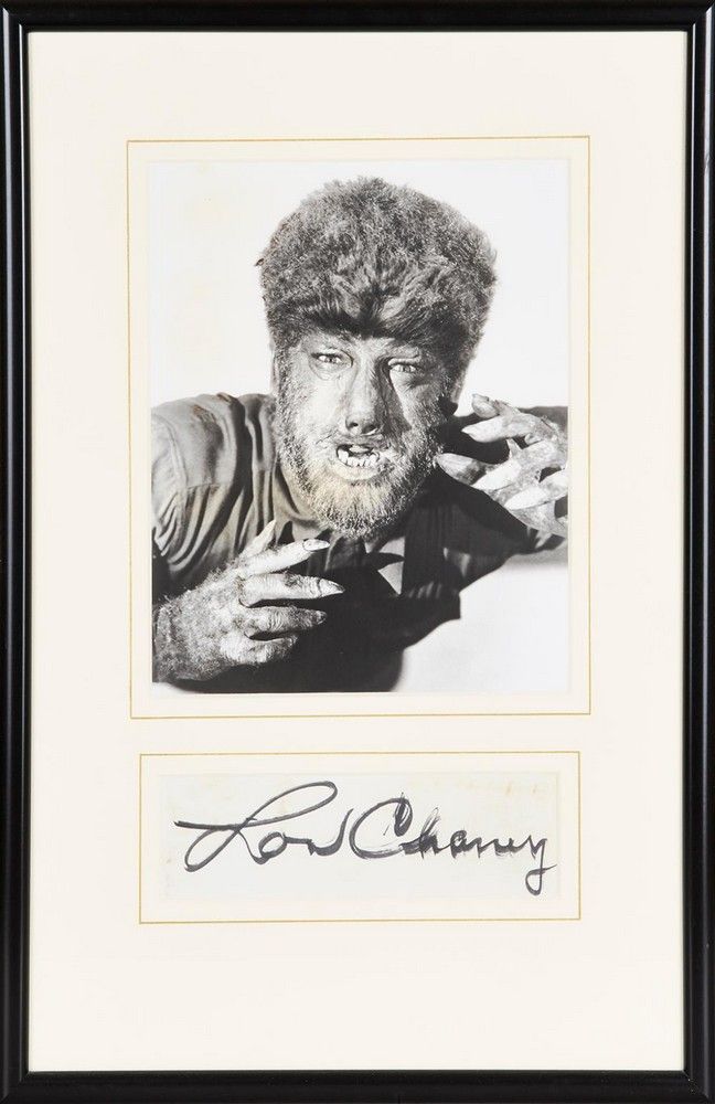 Signed Black and White Photograph of Lou Chaney, 23.5 cm x 19.5 cm ...