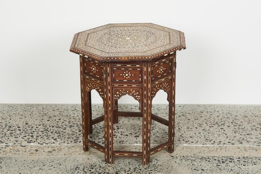Anglo-Indian Bone Inlay Hoshiarpur Side Table, c. 1880 - Tables - Side ...