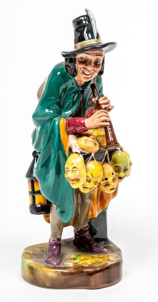 Doulton 'The Mask Seller' Figure by Leslie Harradine, 21.5 cm - Royal ...