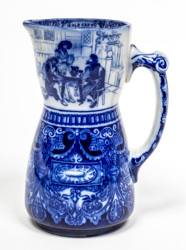 Doulton Burslem Blue & White Crown & Sceptre Jug, 22cm - Royal Doulton ...