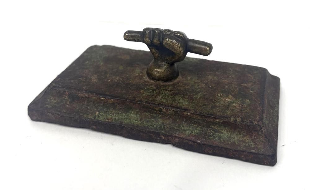 Clenched Fist Cast Iron Paperweight - Antique Collectible Decor ...