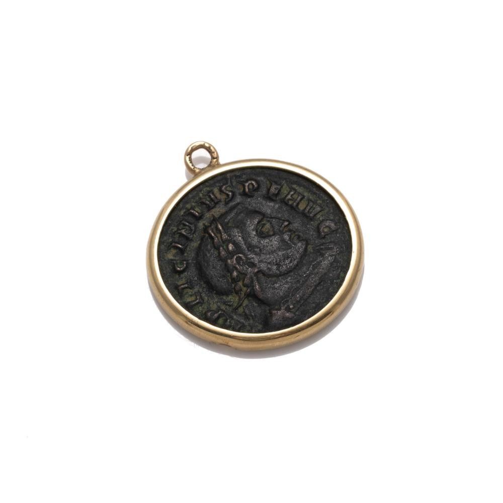 Ancient Roman Constantine the Great Gold Coin Pendant 14ct - Pendants ...
