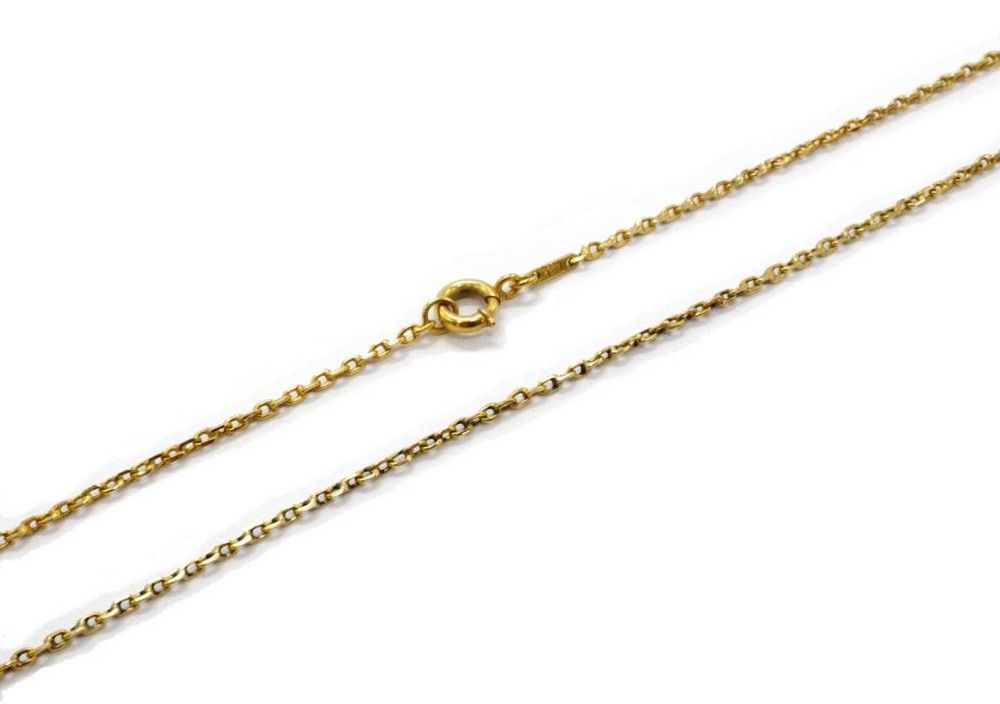 Mid Century 14k Gold Cable Chain Necklace, 60cm Length - Necklace/Chain ...