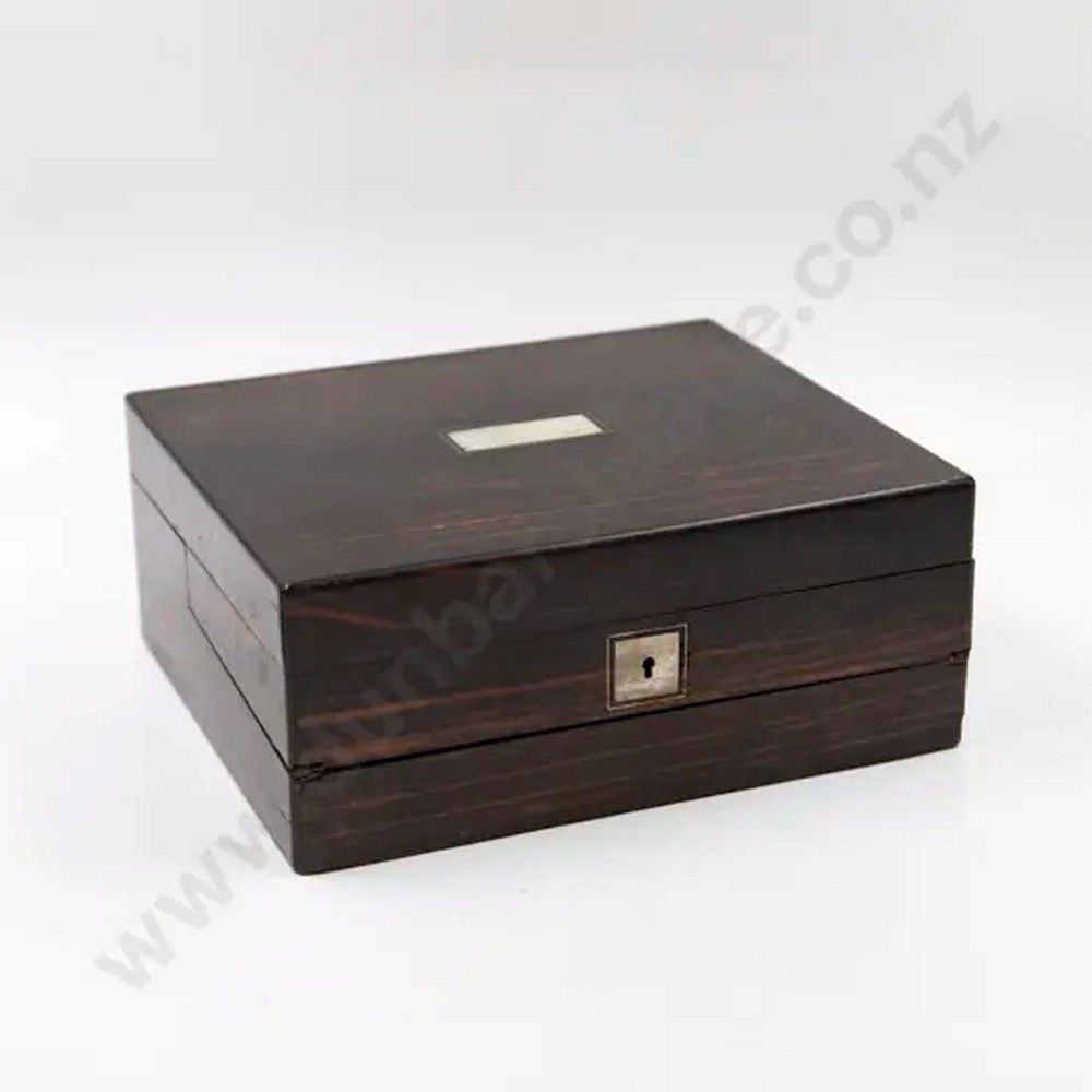 Victorian Kingwood Work Box with Writing Slope and Inlay - Boxes ...