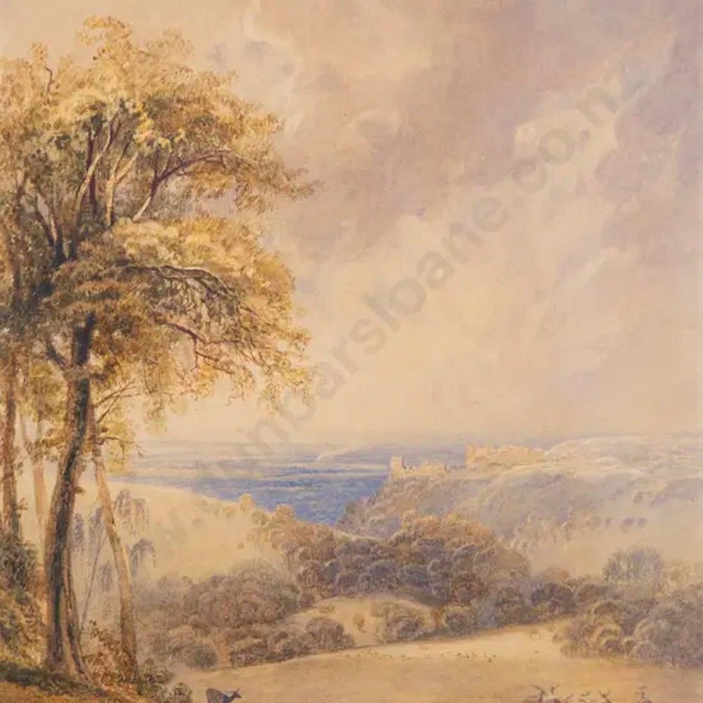 Arundel Castle by Anthony van Dyke Copley Fielding, watercolour ...