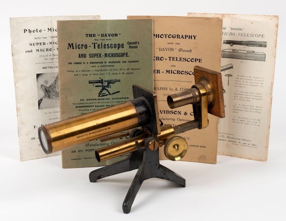 Davon Micro-Telescope: 19th Century Brass Combo with Instruction ...