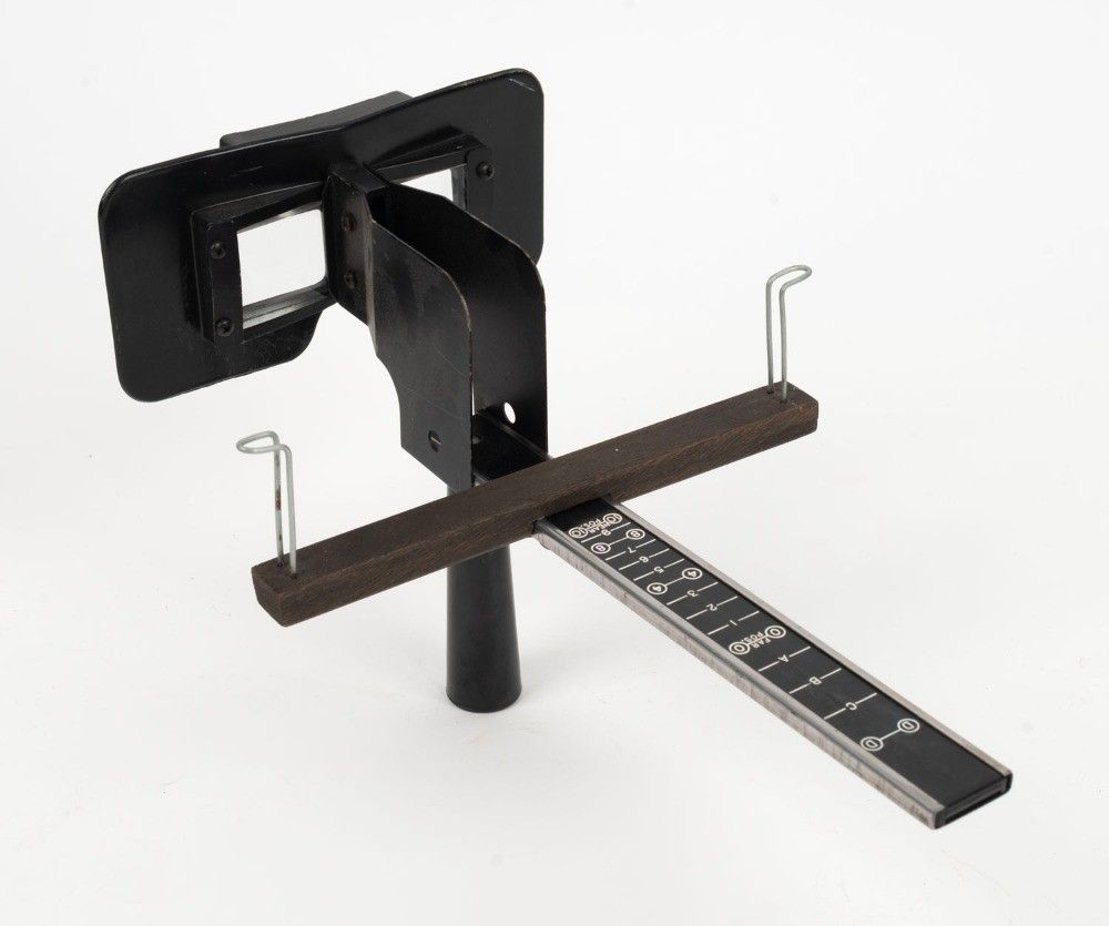1920s Metal Handheld Stereoscope with Detailed Distance Markings ...