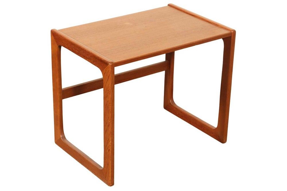 Teak Sleigh Leg Side Table, c.1960s - 50x58x40 cm - Australian ...