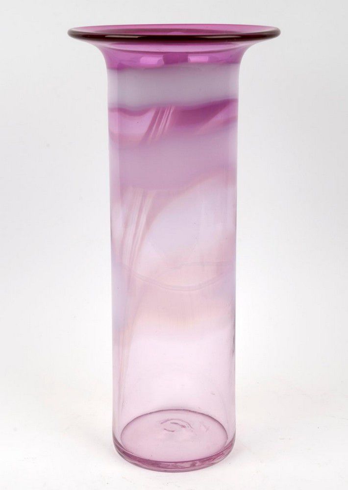 Richard Morrell Signed Cylindrical Glass Vase - Australian Themes ...