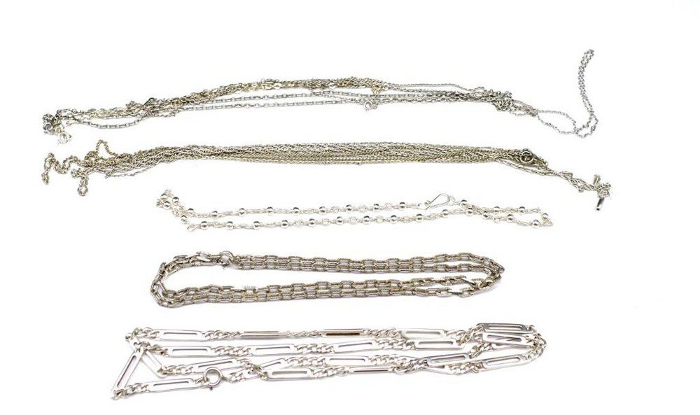 Heavy Silver Chains with Fine Chain Group - 80g - Necklace/Chain ...