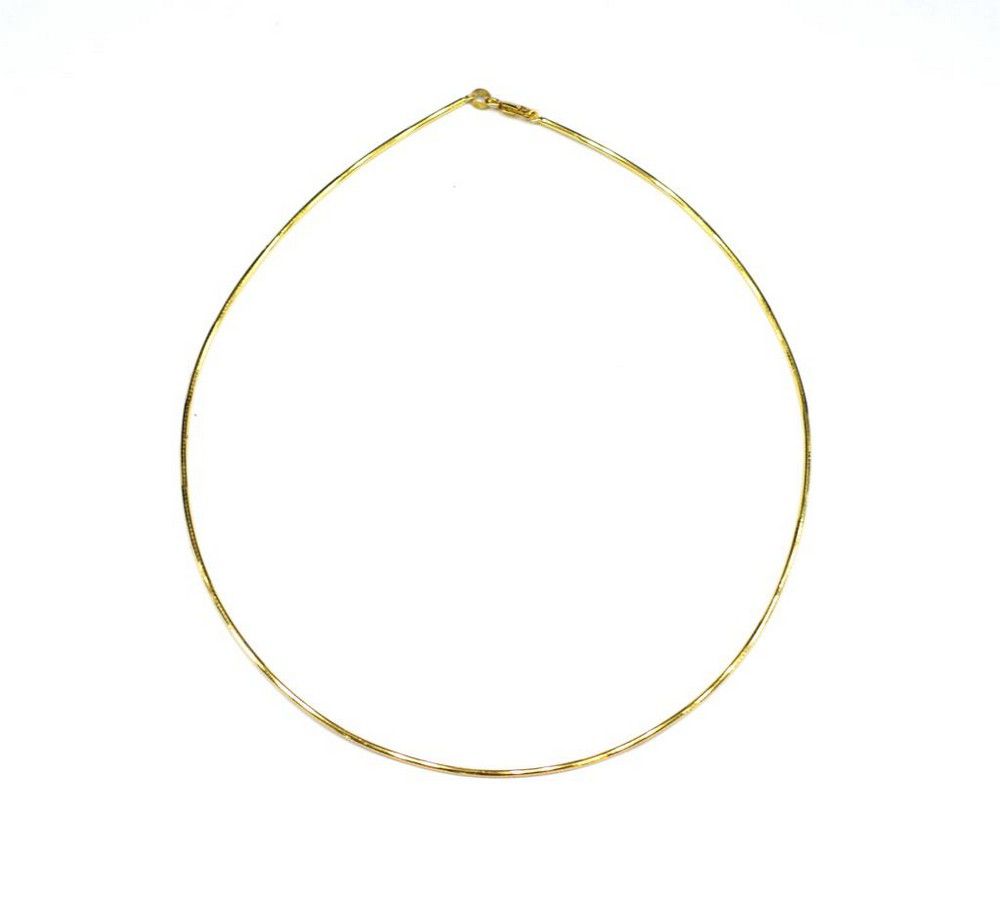 18ct Gold Omega Chain Necklace, 6.5g, 40cm Length - Necklace/Chain ...