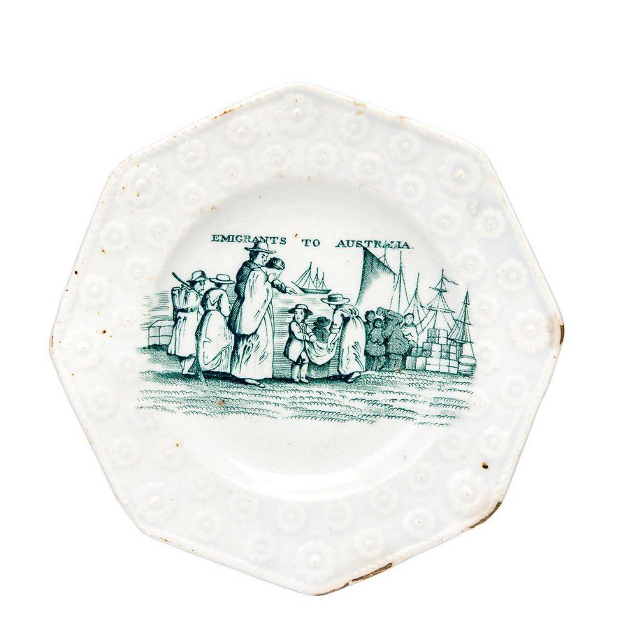 "Emigrants to Australia" Porcelain Transfer Dish, 19th Century - Zother ...