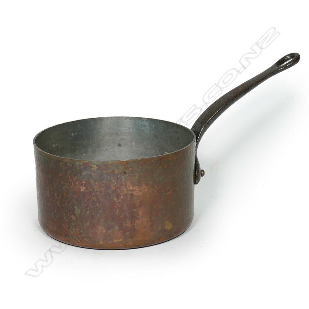 French Mauviel Copper Pot with Cast Iron Handle - Copper - Metalware