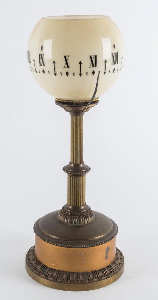 Gilt French Night Light Clock with Rotating Shade - Clocks - Zother ...