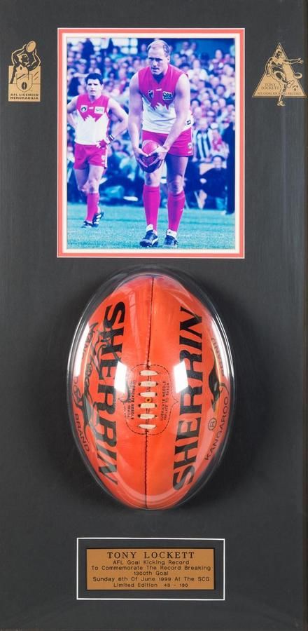 Tony Lockett Signed AFL Goal Kicking Record & Photo - Sporting - AFL ...