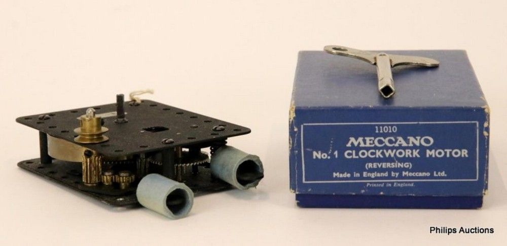 Meccano Clockwork Motor No. 1 in Original Box, Manual - Clockwork ...