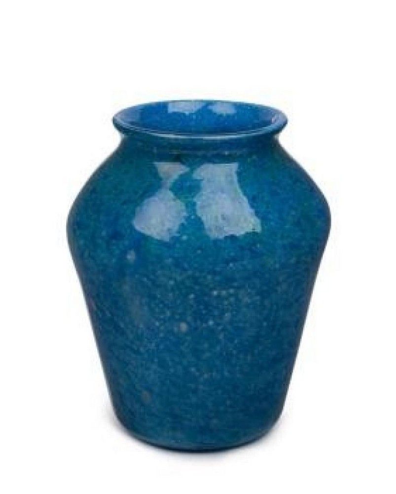 Blue speckled glass vase by Moncrieff Glass Works, Scotland, 1980 ...