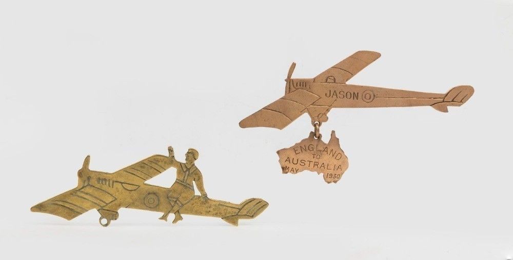 Amy Johnson England to Australia Flight Pin-back Badges (2 items ...