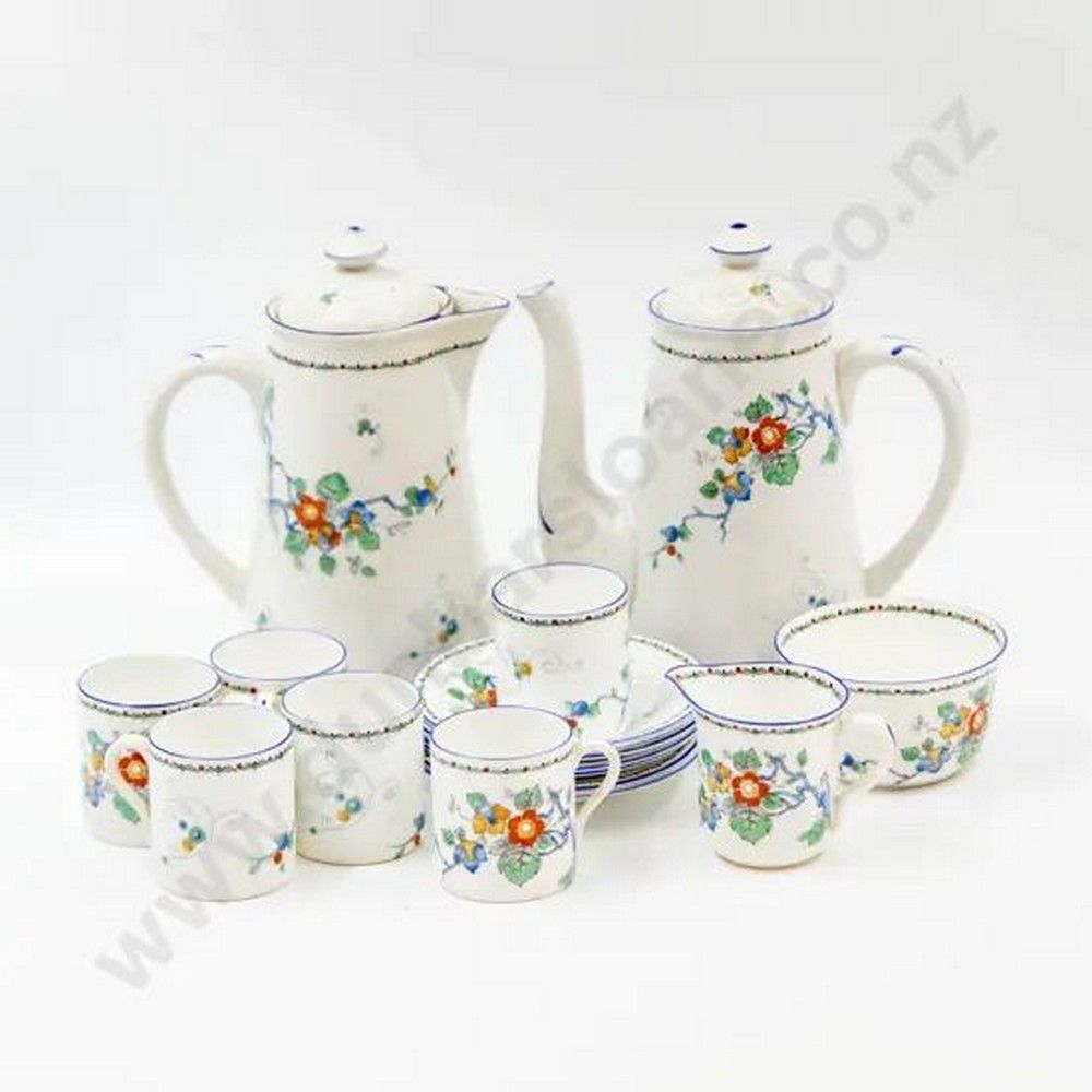 Shelley 16 Piece Coffee Set in Idalium Pattern - Shelley - Ceramics