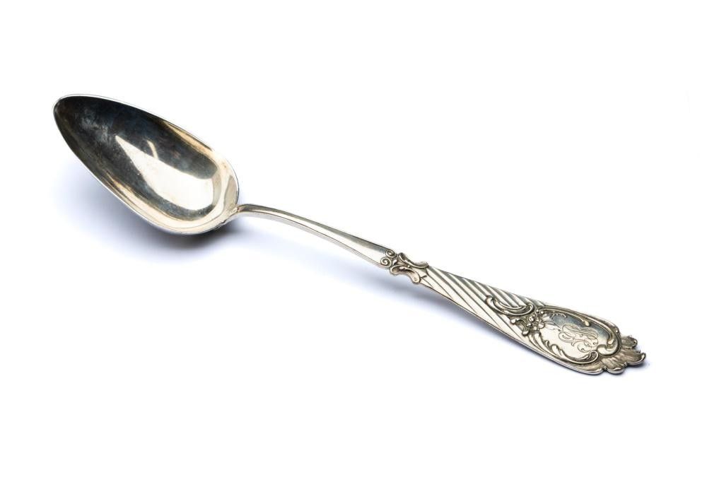 Russian 84 Zolotnik Silver Tablespoon, Length 34 cm, Weight 226g ...