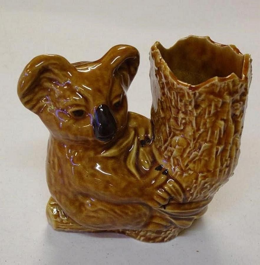 Huntley Pottery Koala Vase: Australian-made, 19 cm High - Australian ...