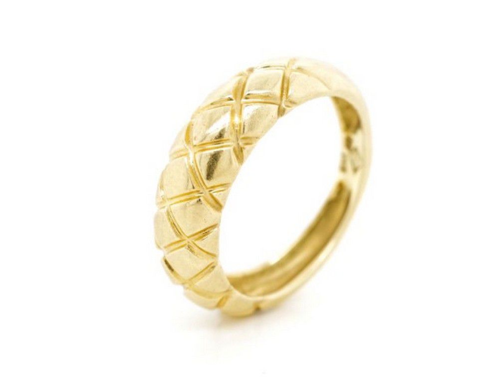 14K Gold Argyle Pattern Ring - Size O - Rings - Jewellery