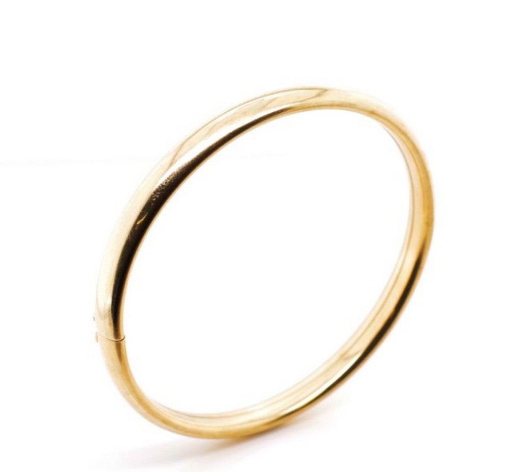 9ct Gold Hollow Tube Bangle - Missing Safety Clasp - Bracelets/Bangles ...