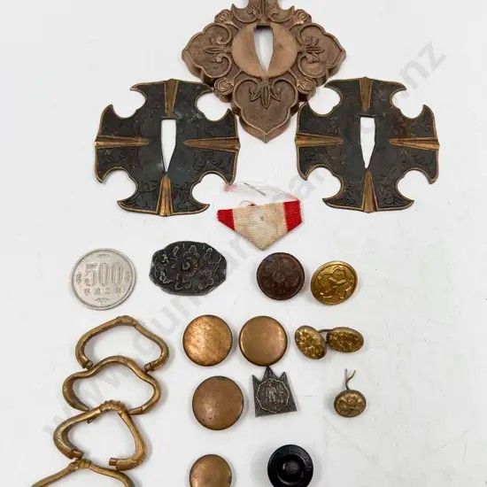 WW2 Japanese Military Buttons, Sword Fittings, and Collectibles ...