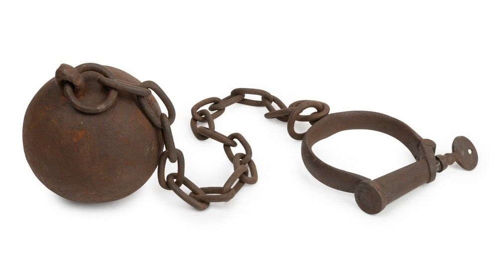 19th Century Convict Ball and Chain with Key - Convict Relics ...