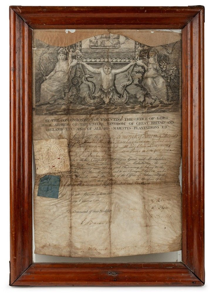 July 1813 Letter of Marque for Thomas Boyle, Privateer - Ephemera ...
