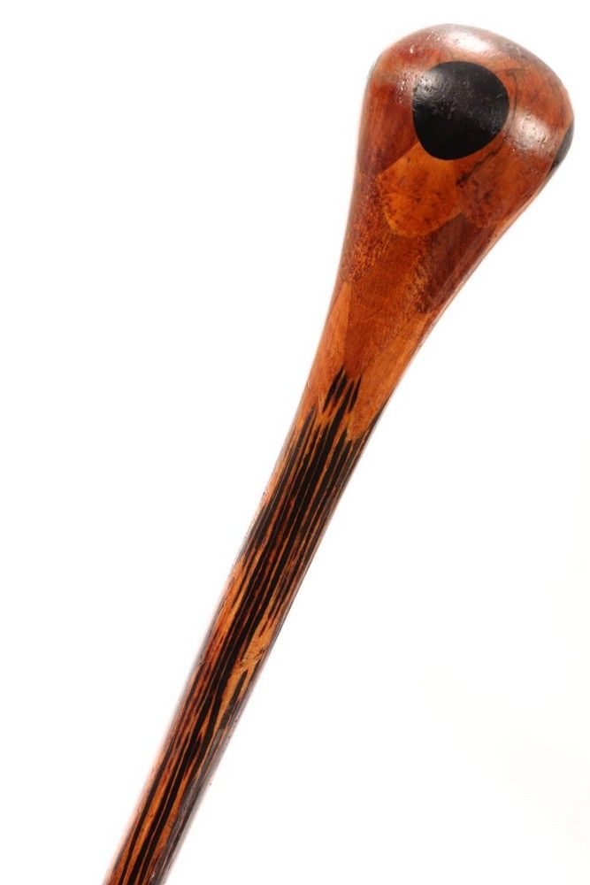 19th Century Knop Handled Wood Walking Stick, Length 88.5 cm - Walking ...
