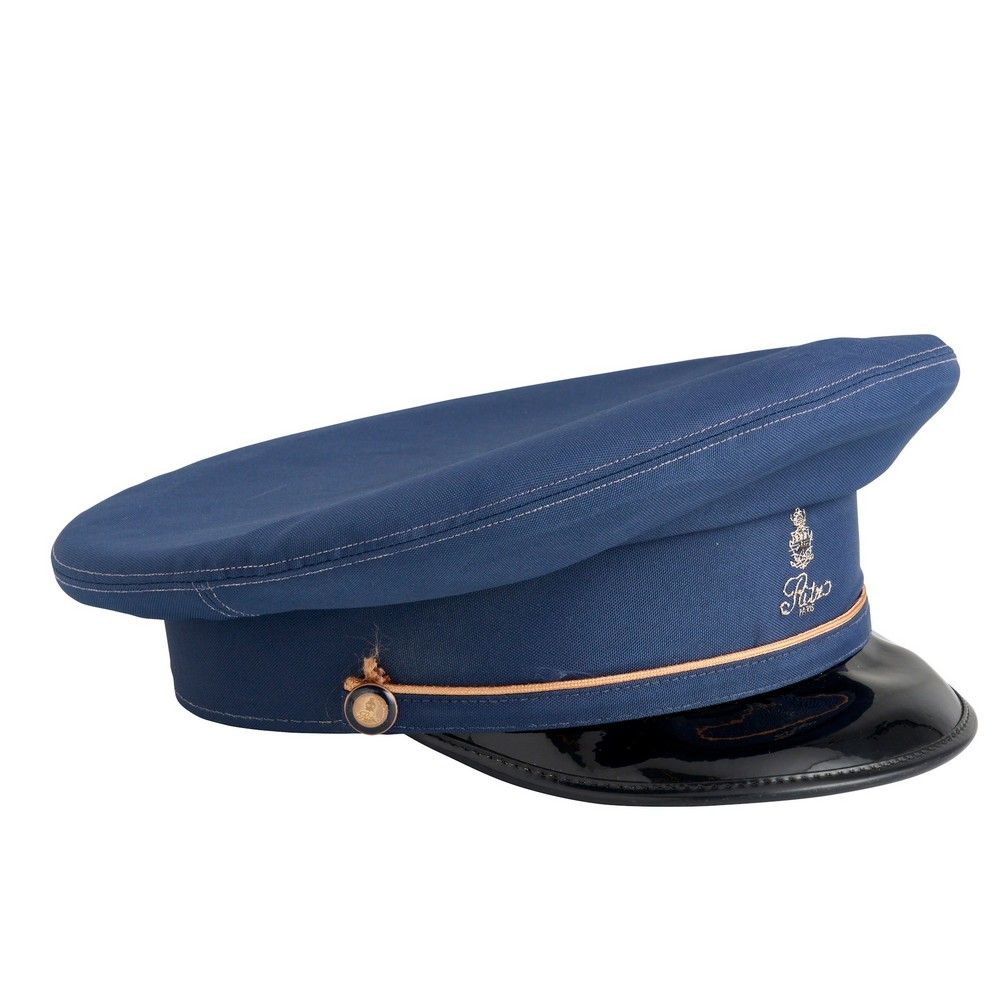 Ritz Paris Concierge Hat in Airforce Blue Linen, Size 58 - Headwear ...
