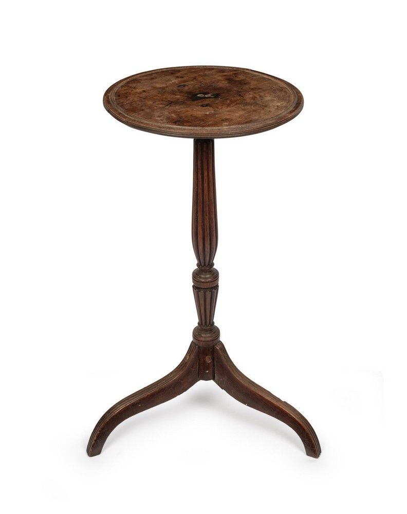 Early Colonial Blackwood Wine Table with Reeded Column and Crab Legs ...