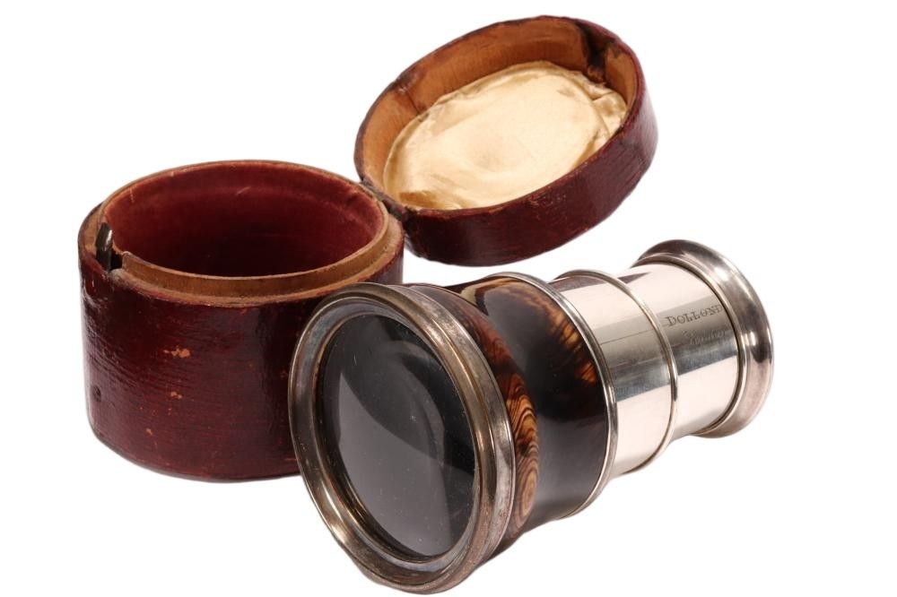 Dollond London Pocket Travelling Telescope in Red Leather Case ...