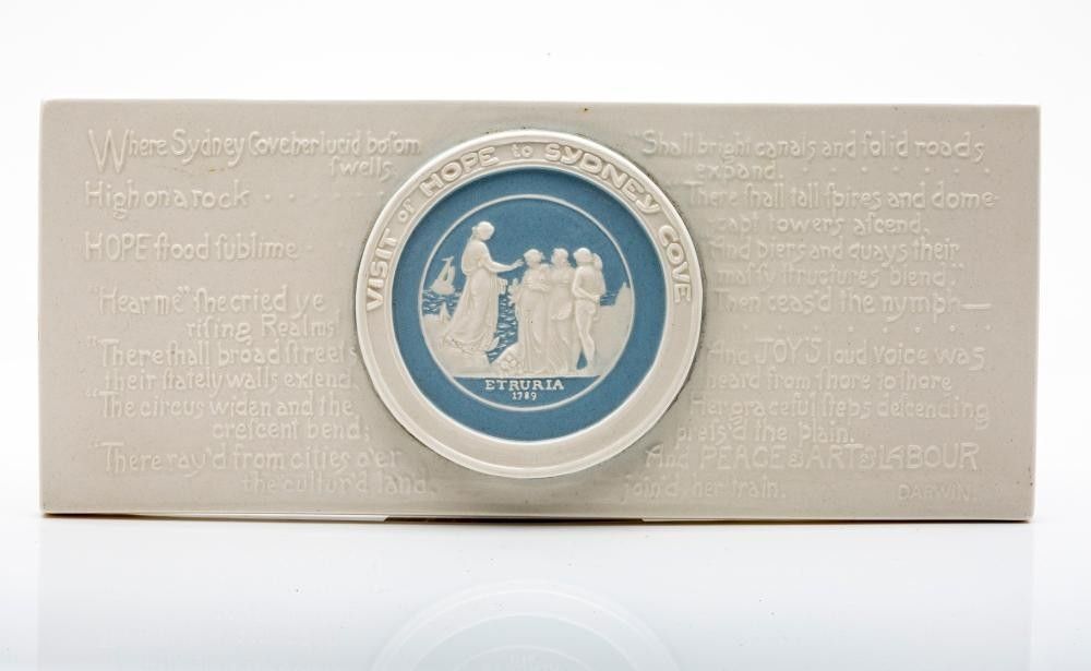 Unique Mounted Sydney Cove Medallion, Wedgwood Creamware, Circa 1950 ...
