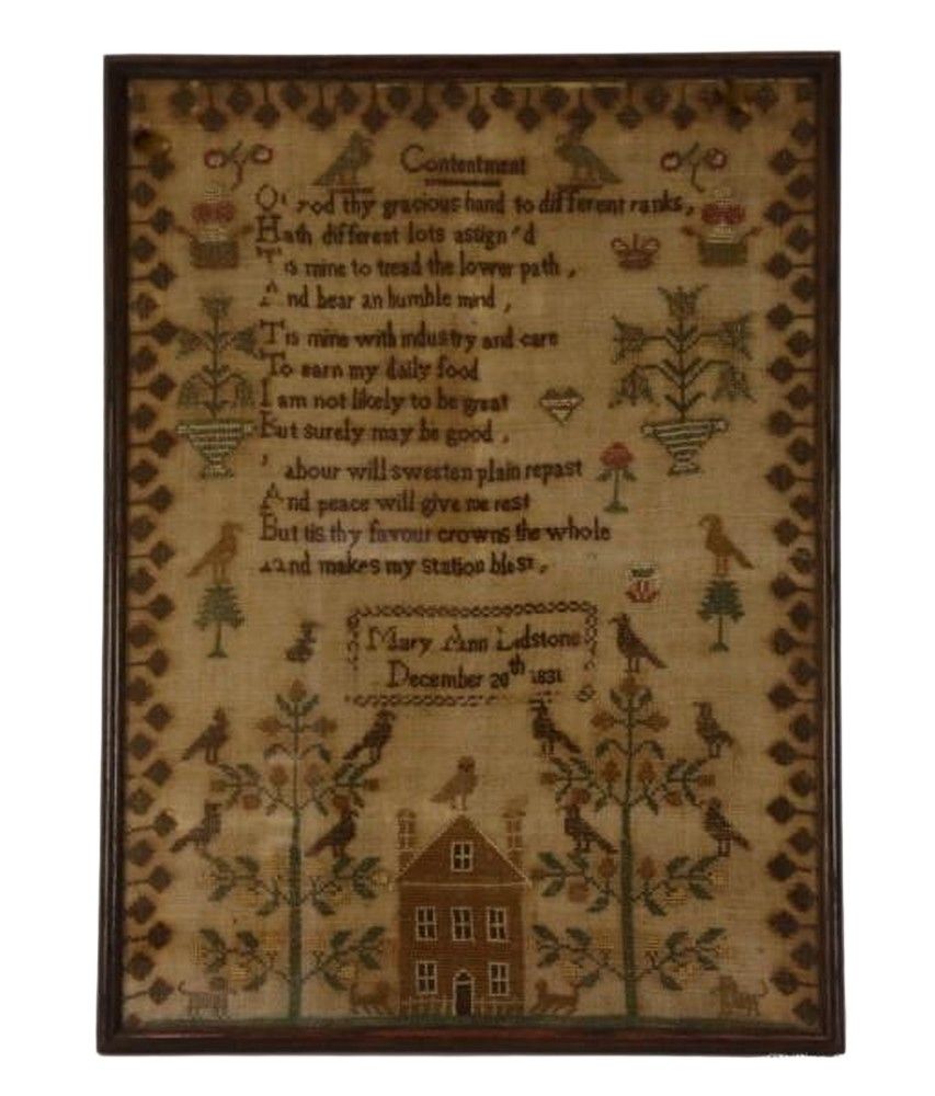 Regency Cross-Stitch Sampler by Mary Ann Lidstone, 1831 - Samplers ...