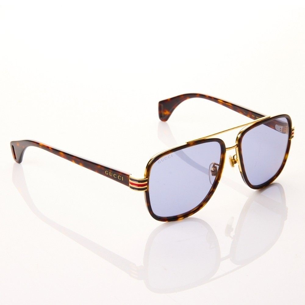 Gucci Navigator Tortoise Sunglasses with Gold Accents and Case ...