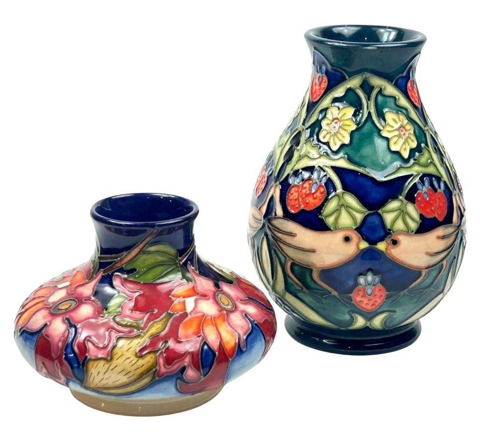 Moorcroft Vases: 'Strawberry Thief' and 'Little Kurrajong' Patterns ...
