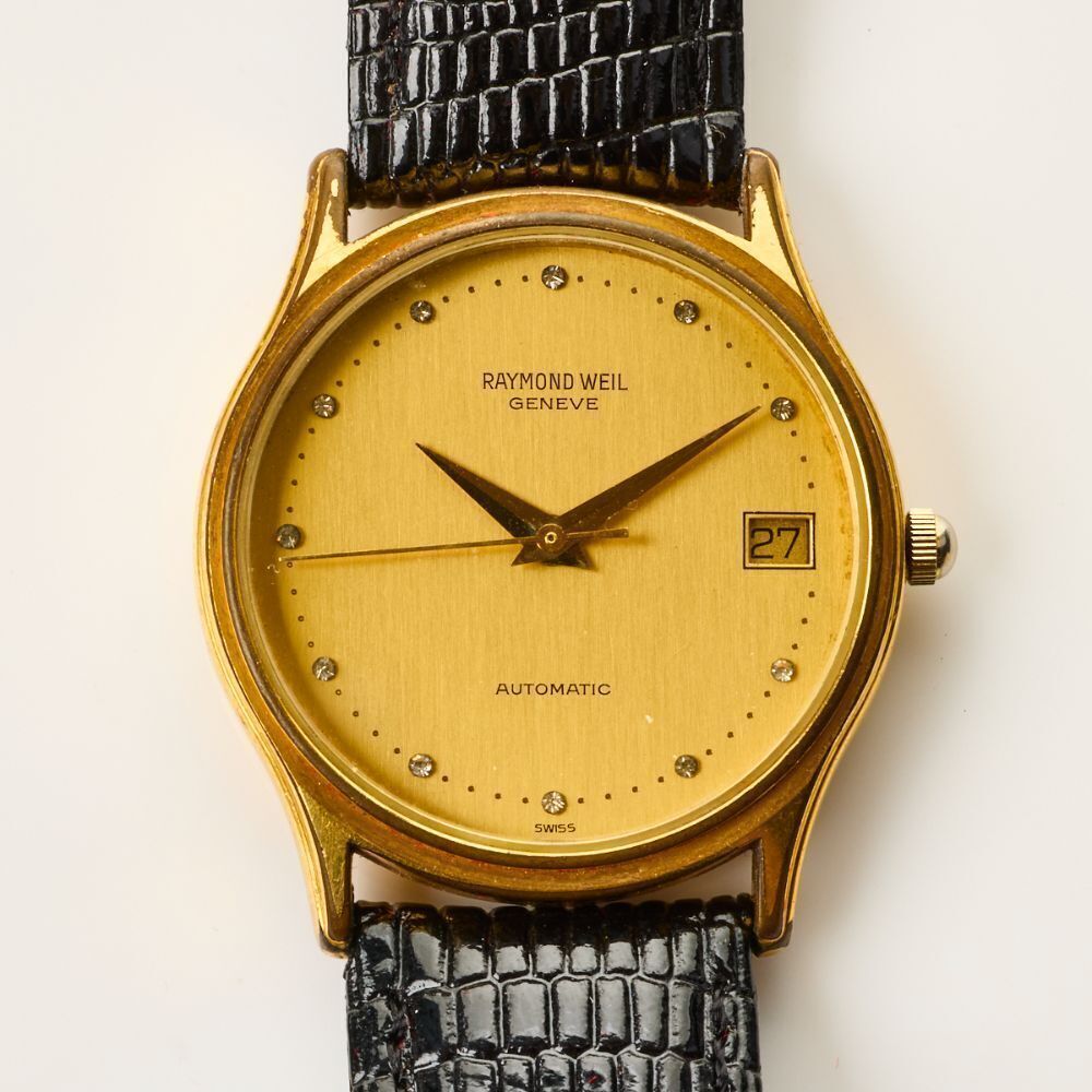 Raymond Weil 2812 Automatic Gold-Plated Watch with Diamond Markers ...