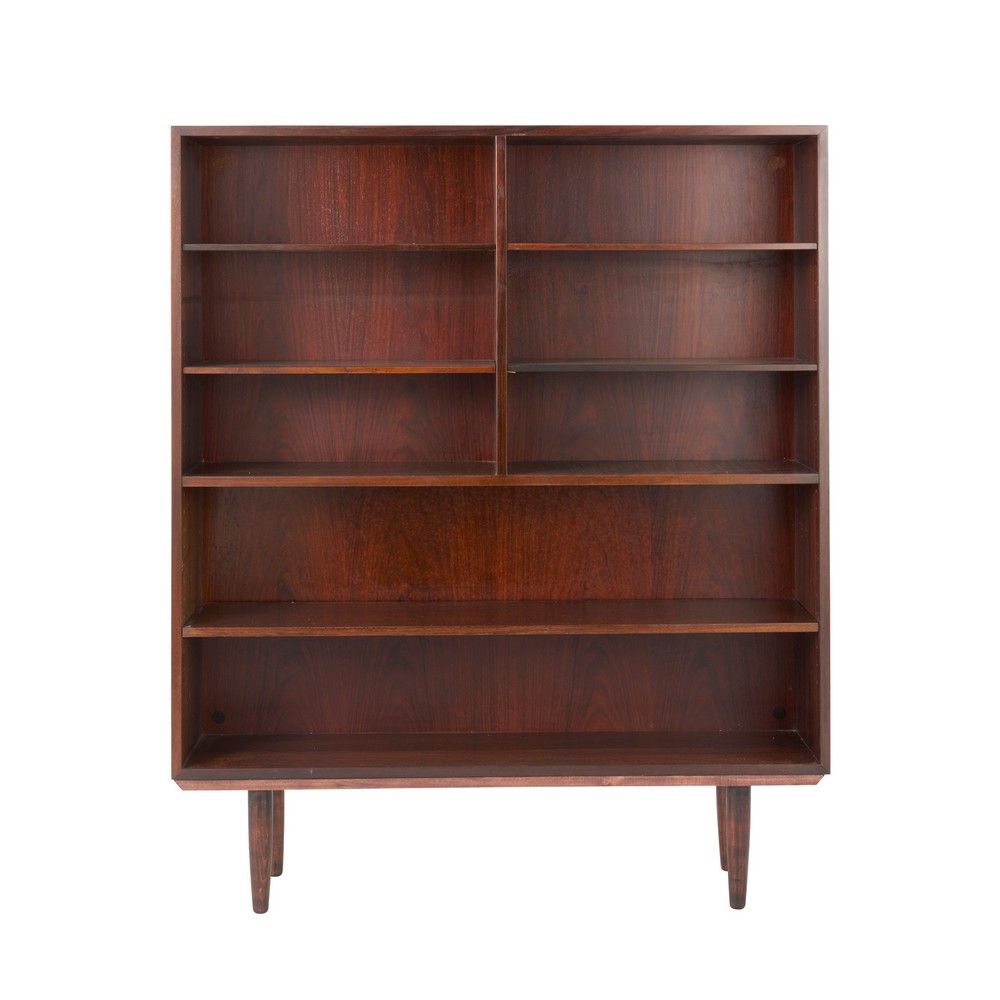 Omann Jun Rosewood Veneer Bookcase with Adjustable Shelves ...