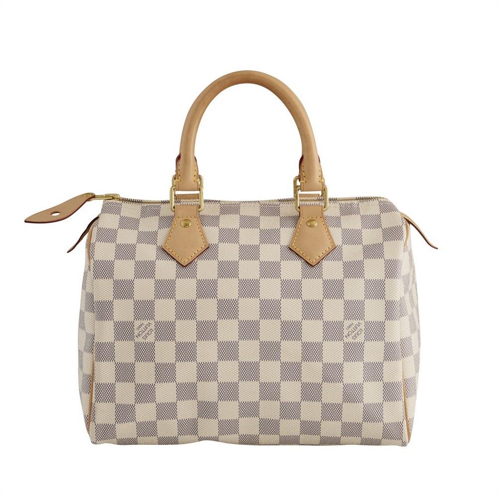Louis Vuitton Speedy 25 Damier Azur Bag with Gold Hardware - Handbags & Purses - Costume ...