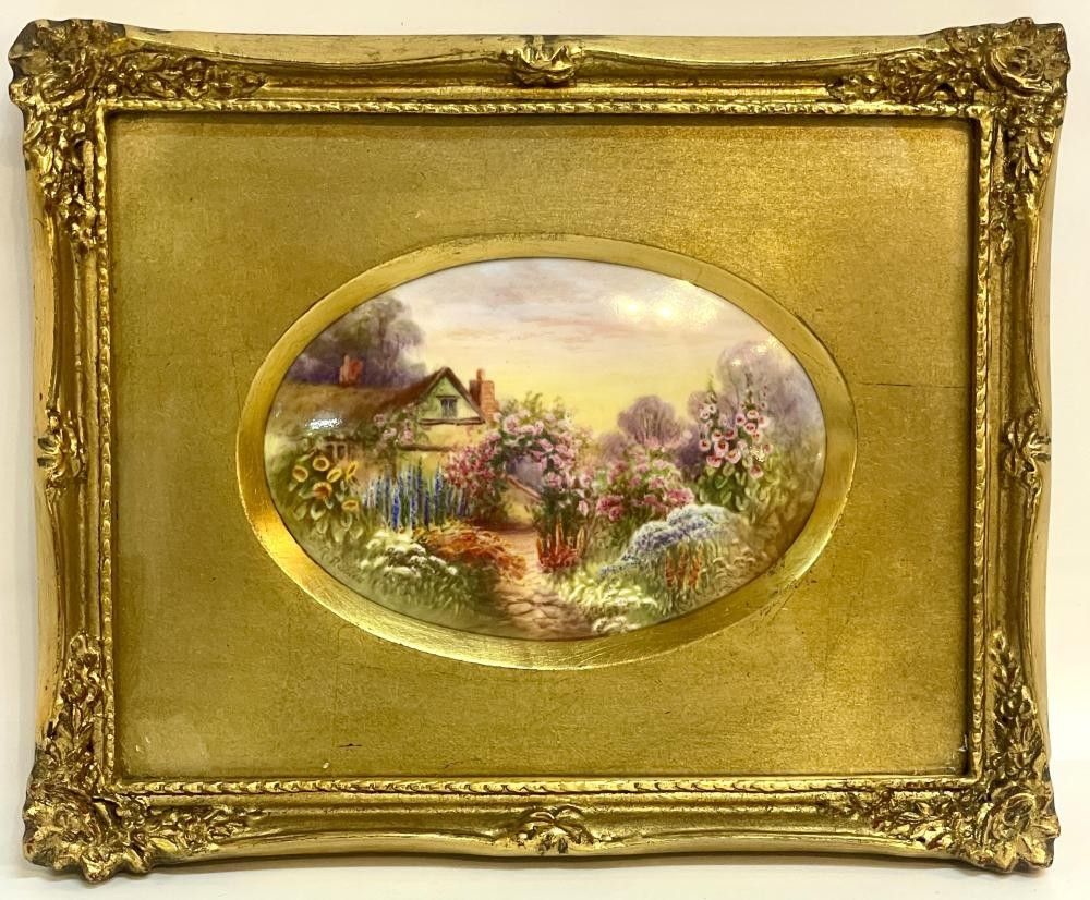 English Cottage in Spring - Royal Worcester - Ceramics