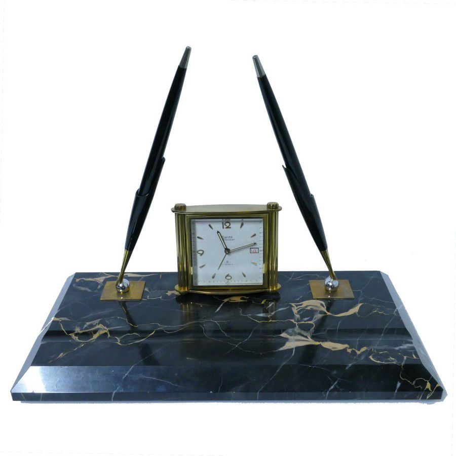 Parker 51 Double Pen Stand with Swiza Clock - Writing - Desk ...