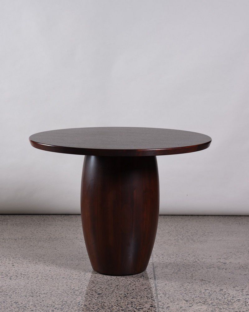Circular Wooden Table on Pedestal Base - 102 x 75cm - Zother ...